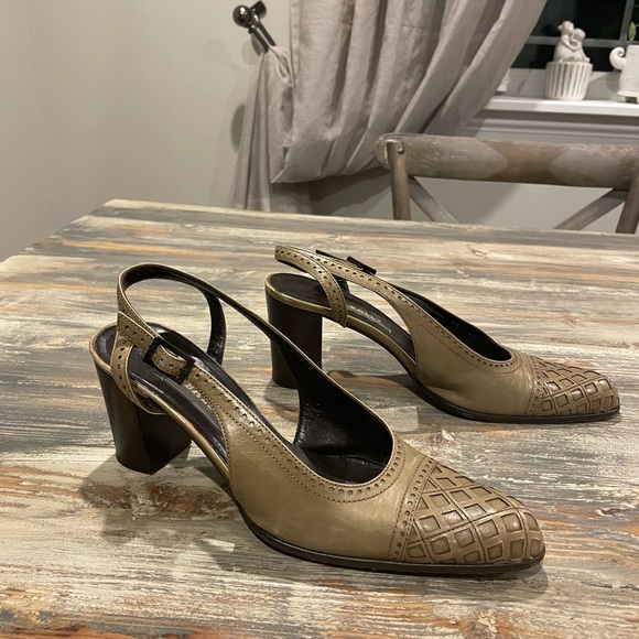 Bally | Shoes | Bally Slingback Leather Heels | Poshmark